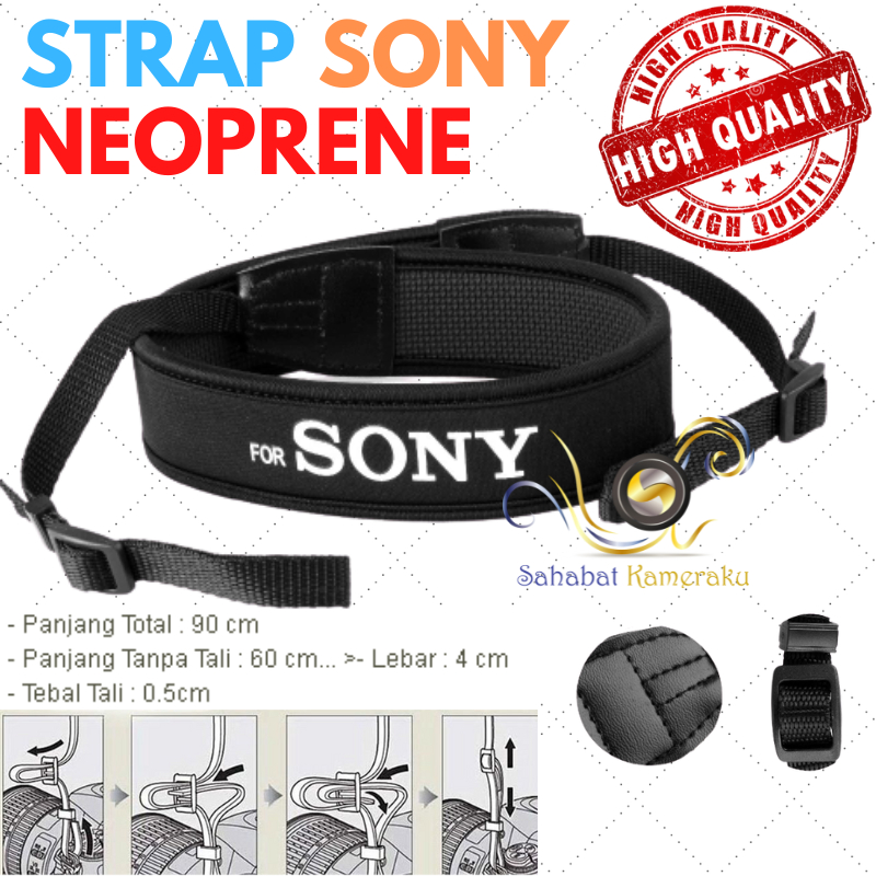 Jual Tali Strap Sony - Neck Strap kamera Sony (bahan neprene) | Shopee ...