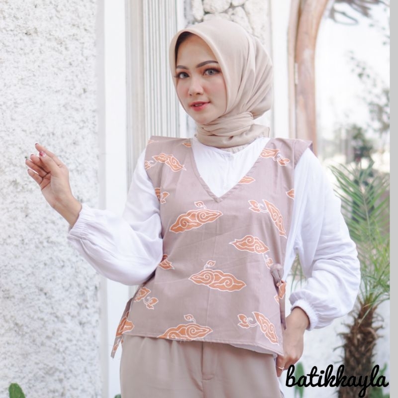Jual Outer Batik Vest Rompi Batik Kawong | Shopee Indonesia