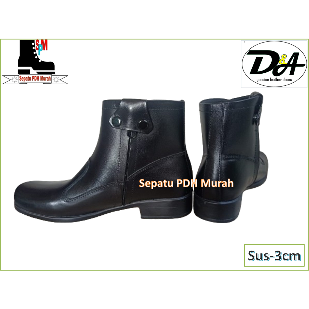 Jual Sepatu PDH POLWAN Secwan Kowal kowad Kulit Asli SUS3CM | Shopee ...
