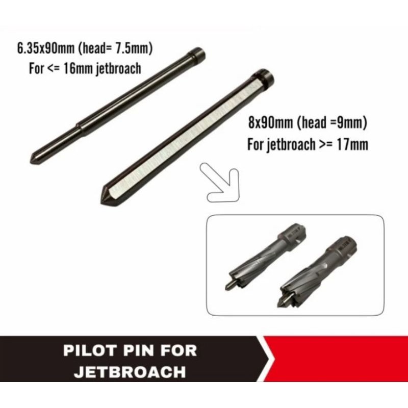 Jual Pilot Pin As tengah Gagang Mata Bor Jetbroach | Shopee Indonesia