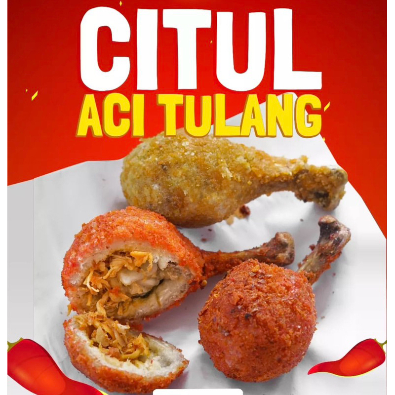 Jual Citul Cireng atau Aci Tulang Dengan Isian Ayam Suwir Pedas Dan ...