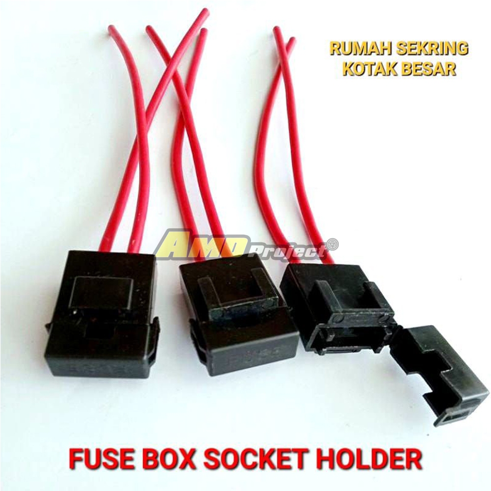Jual H001 Soket Skring Holder Fuse Besar Socket Kotak Box Hitam ...