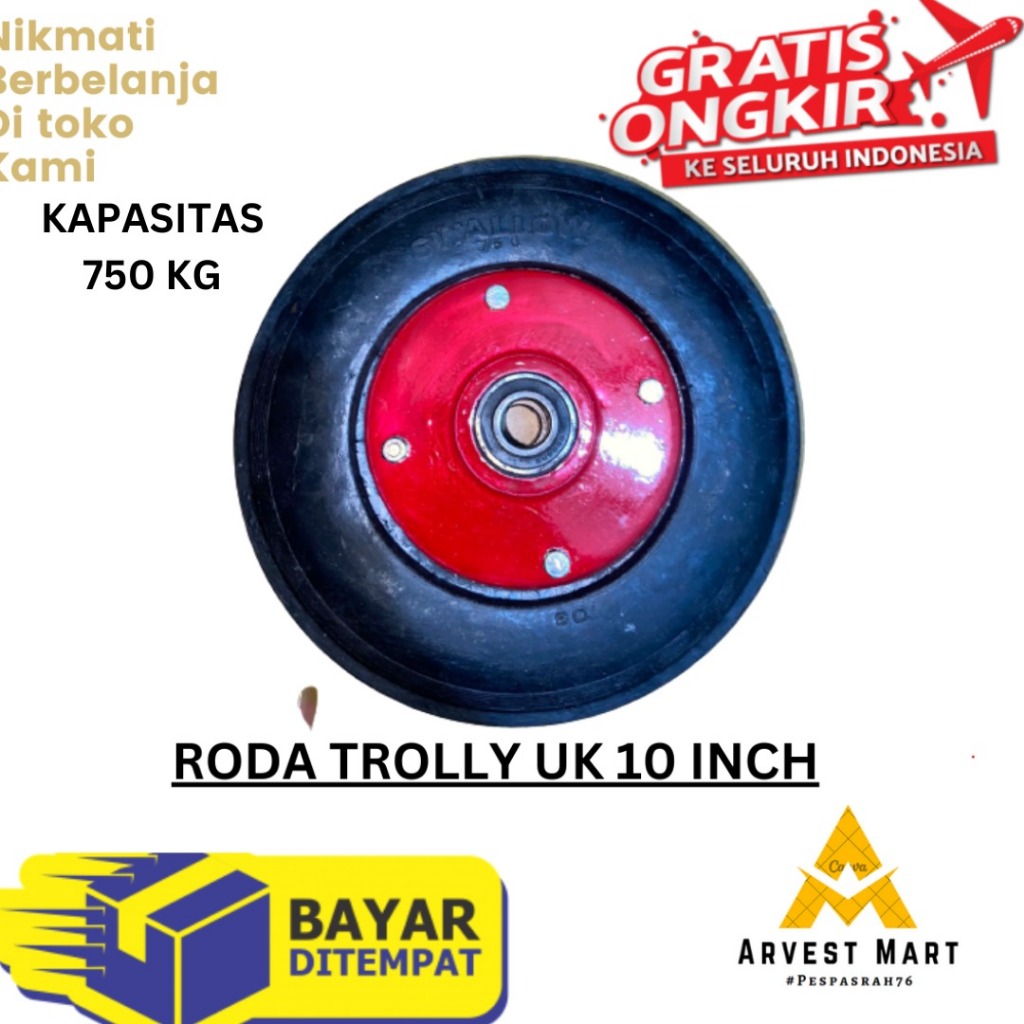 Jual RODA ROLLEY 9inch SWALLOW/ 10 INCH/RODA ROLLI SWALLOW/ RODA TROLLY ...
