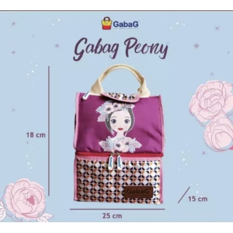 Jual Gabag PEONY Cooler Bag Double Sling Thermal Bag - Tas Asi - Free 2 ...