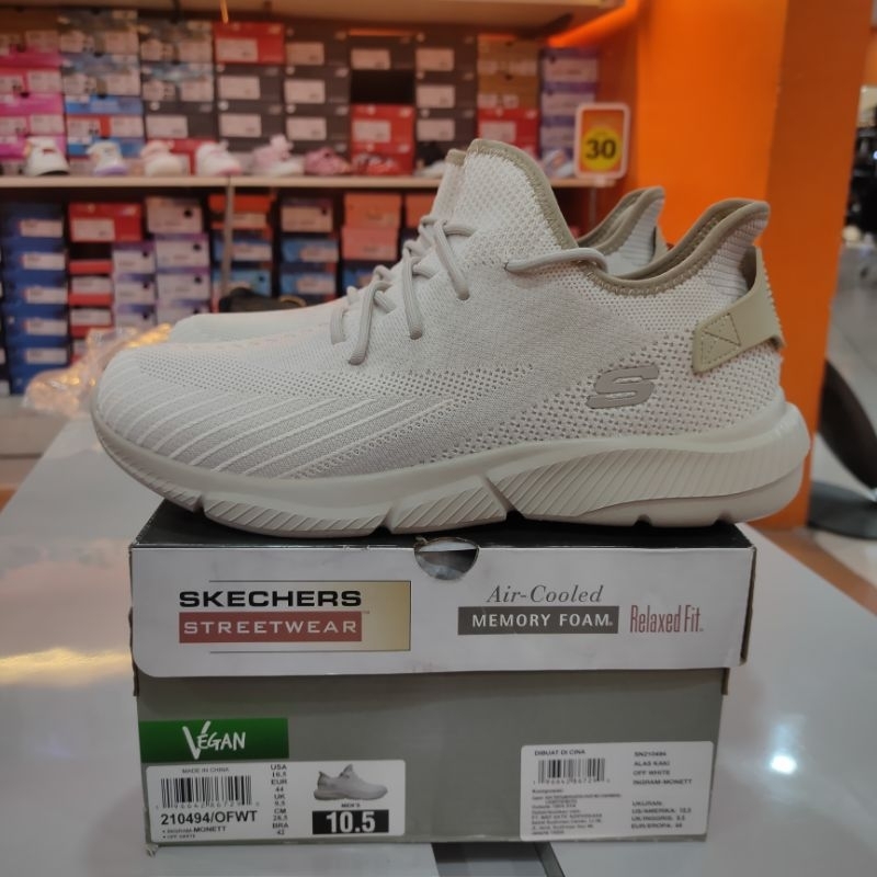 Jual SEPATU SLIP ON SKECHERS INGRAM - MONETT ( 210494/OFWT ) | Shopee ...