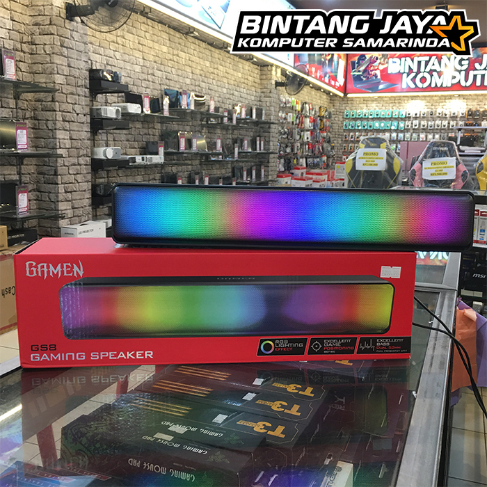 Jual Speaker Soundbar Gaming RGB Gamen GS8 | Shopee Indonesia