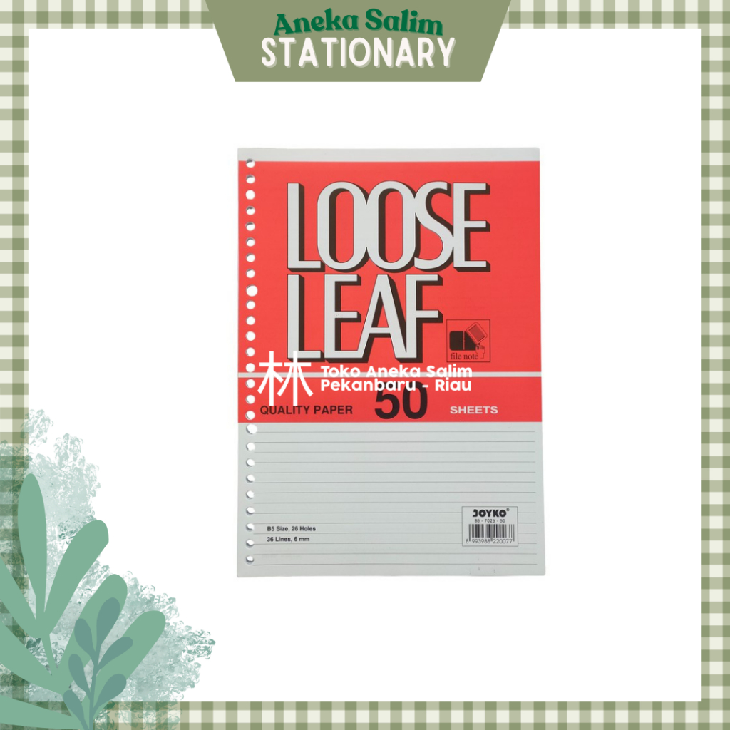Jual Anekasalim - Loose Leaf Isi Kertas Binder Joyko B5-7026-50 | Shopee Indonesia
