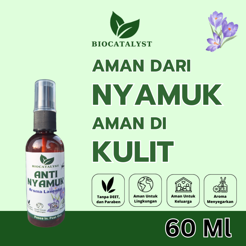 Jual Biocatalyst Spray Anti Nyamuk 60 ML Aroma Lavender Ibu & Anak ...