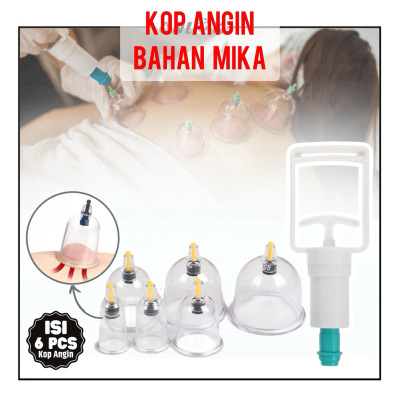 Jual Alat Bekam Kop Angin isi 6pcs Vacum Cupping Cup Therapy Tools ...