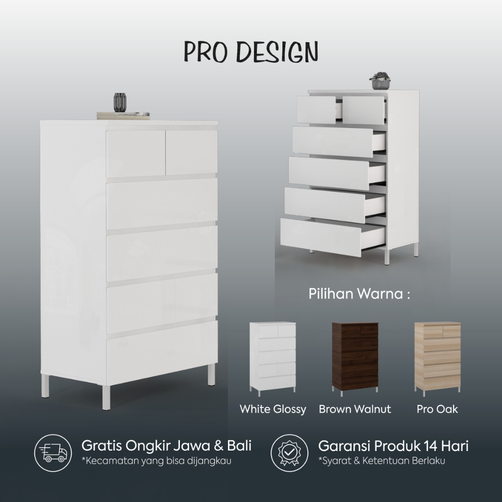 Jual Pro Design Cloud CD4+2 NEO Lemari Laci | Shopee Indonesia