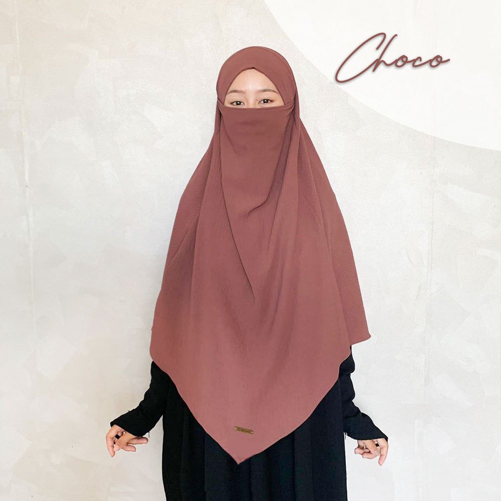 Jual Maslaha Niqab l New French Khimar l Daily French Khimar Crinkle Free Cadar/Niqab | Shopee ...