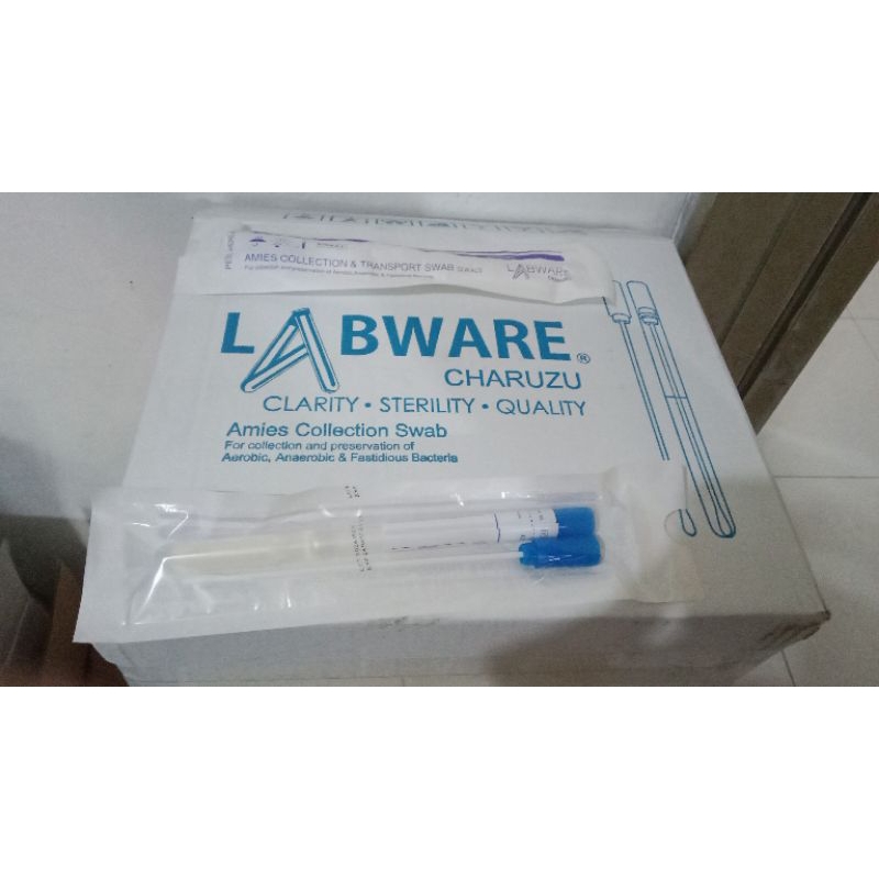 Jual Amies swab labware isi 100 Amies Swab Charuzu citotest rectal swab ...