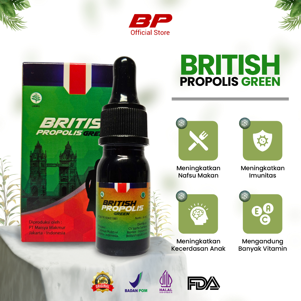 Jual British Propolis For Kids Original Kemasan Botol 6ml Multivitamin ...