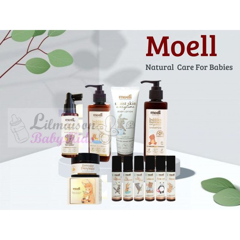 Jual MOELL Baby All Series Body Wash l Hair Lotion | Multipurpose Balm ...