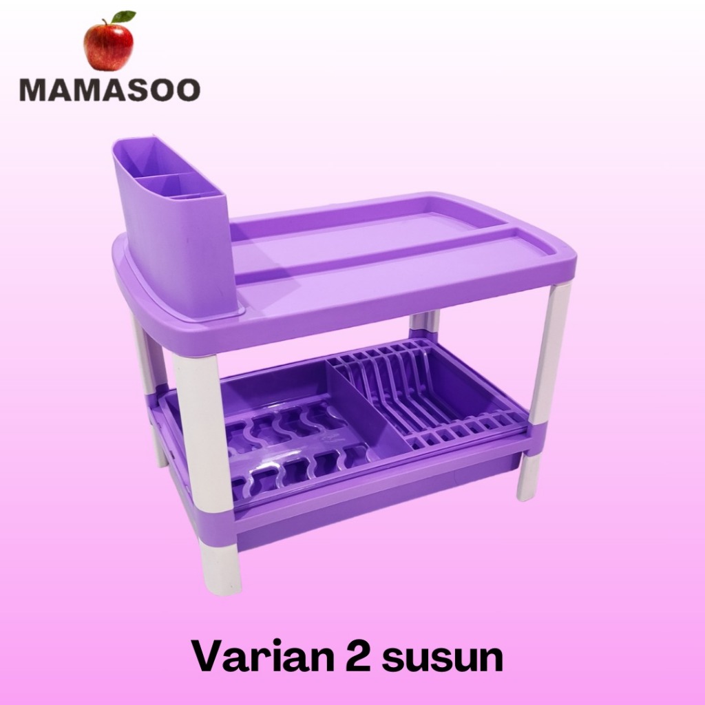 Jual Mamasoo Rak Pengering Piring/Rak Mangkuk Piring dengan Baki/Rak ...