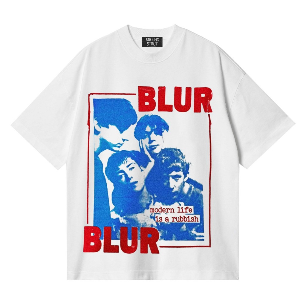 Jual Rollingstout - Blur white | KAOS BAND | BAJU MUSIK METAL ROCK | Shopee Indonesia