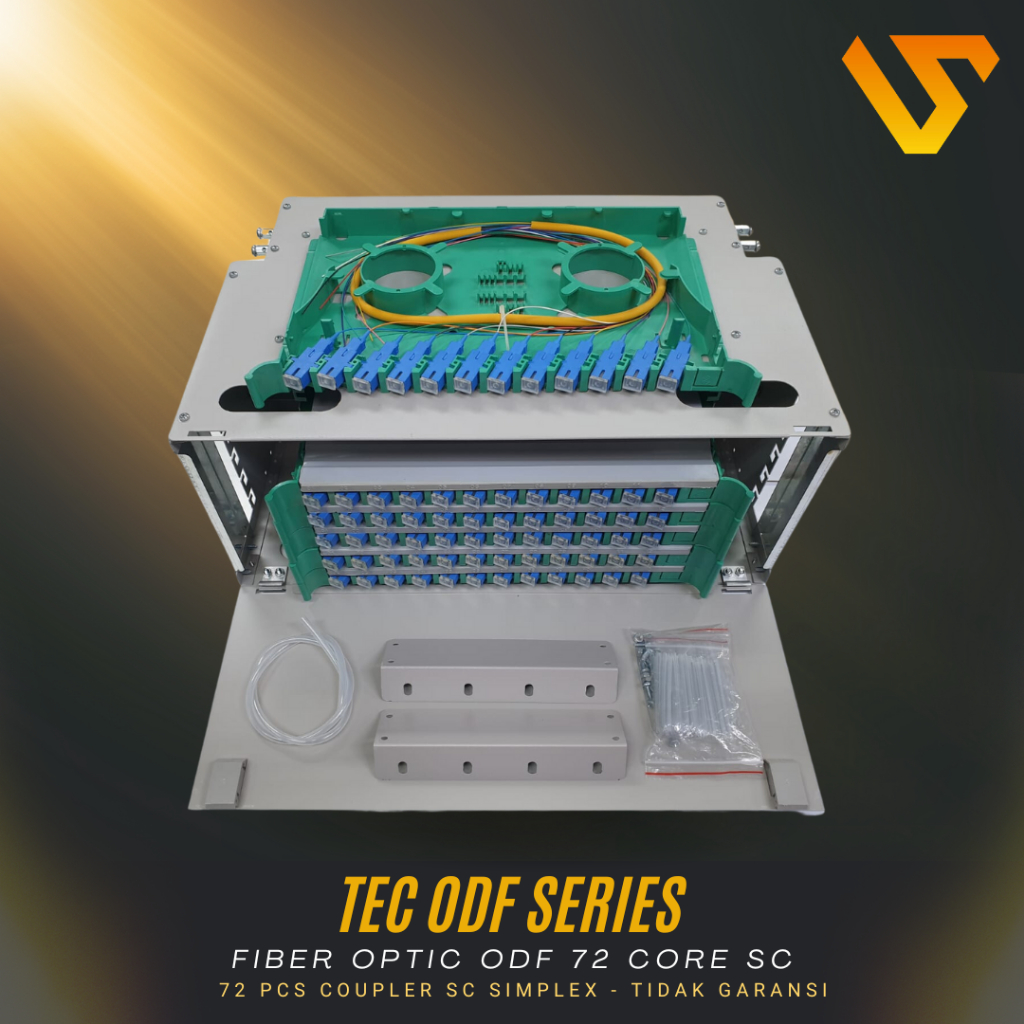 Jual Fiber Optic ODF/OTB 72 Core SC Lengkap Rackmount | ODF 72C SC ...