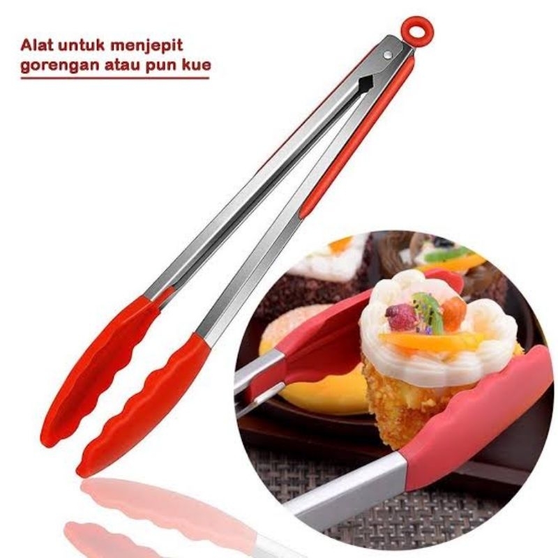 Jual Food Tongs Silicone anti lengket, tahan panas, aman untuk ...