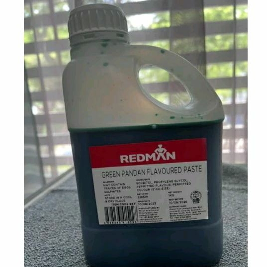 Jual Pasta Pandan Hijau REDMAN Green Pandan Flavour Paste Repack 100gr ...