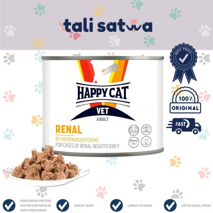 Jual Makanan Terapi Ginjal Kucing Happy Cat VET Diet Renal 200 gram ...