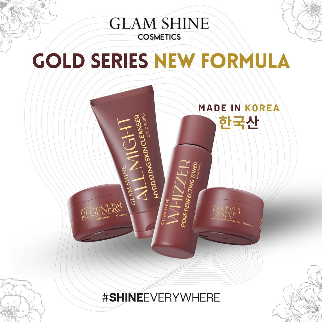 Jual Glam Shine Cosmetics Gold Series New Formula Made in Korea ...