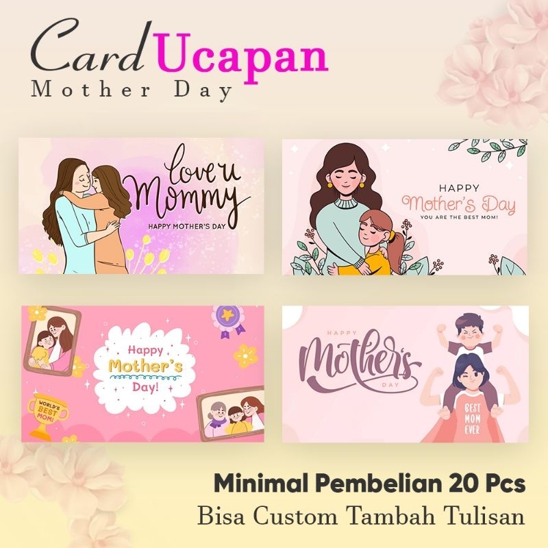 Jual Kartu Ucapan Selamat Hari Ibu Greeting Card Mother Day Kartu