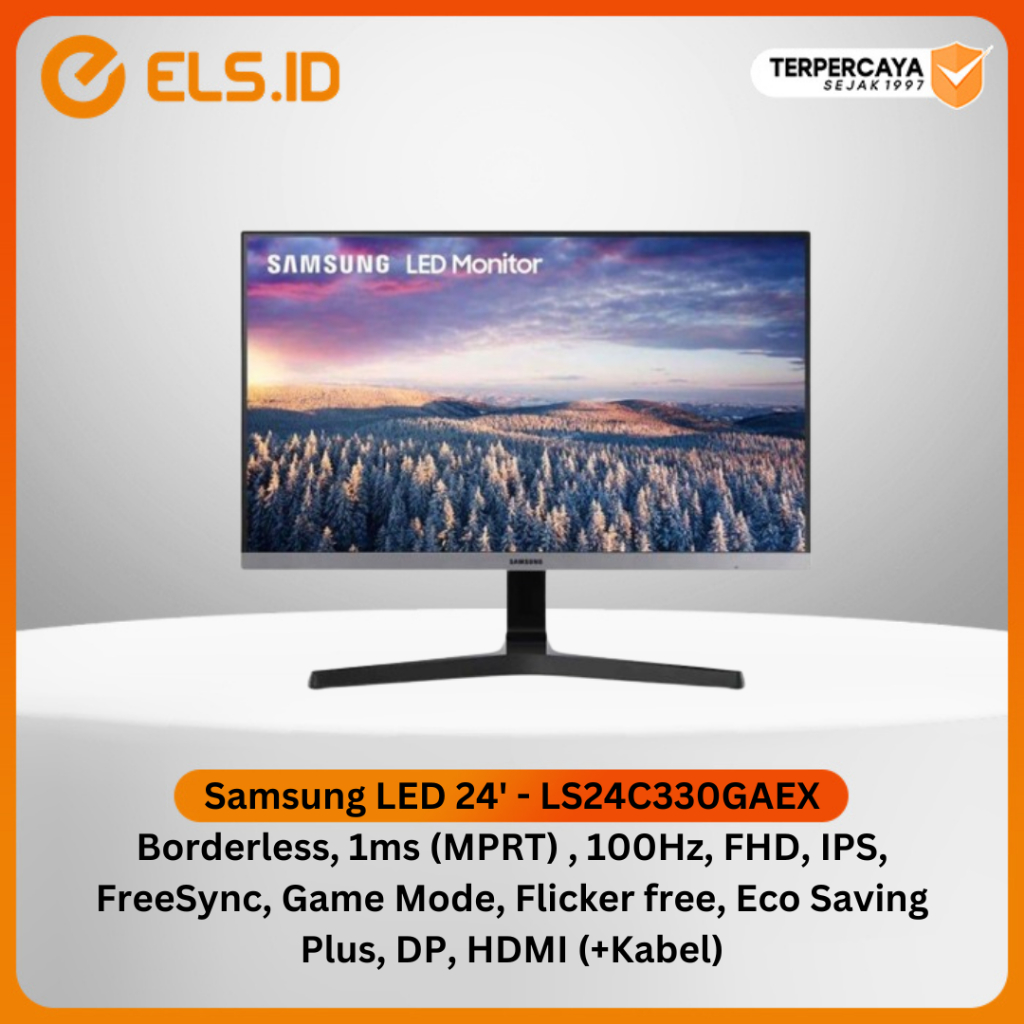 Jual Monitor Samsung LED 24' - LS24C330GAEX Borderless | Shopee Indonesia