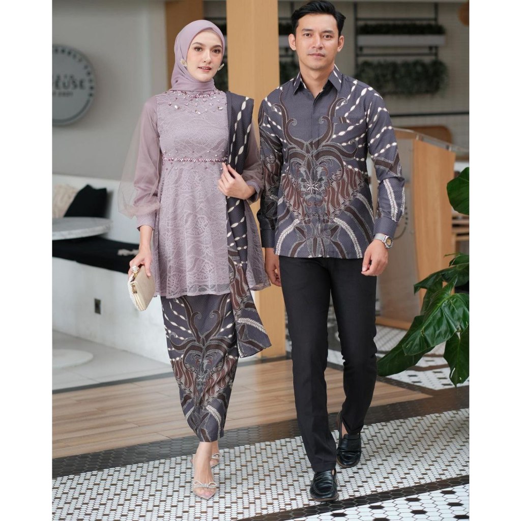 Jual Kebaya Couple Modern Kebaya Wisuda Set Tunik Lamaran Tunangan ...