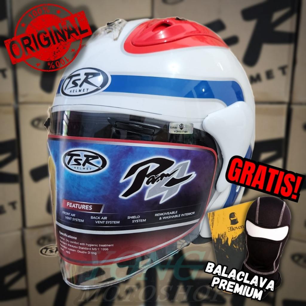 Jual Helm TSR Ram 4 Fredy Spencer SILVER Original Half Face TSR Helmet ...