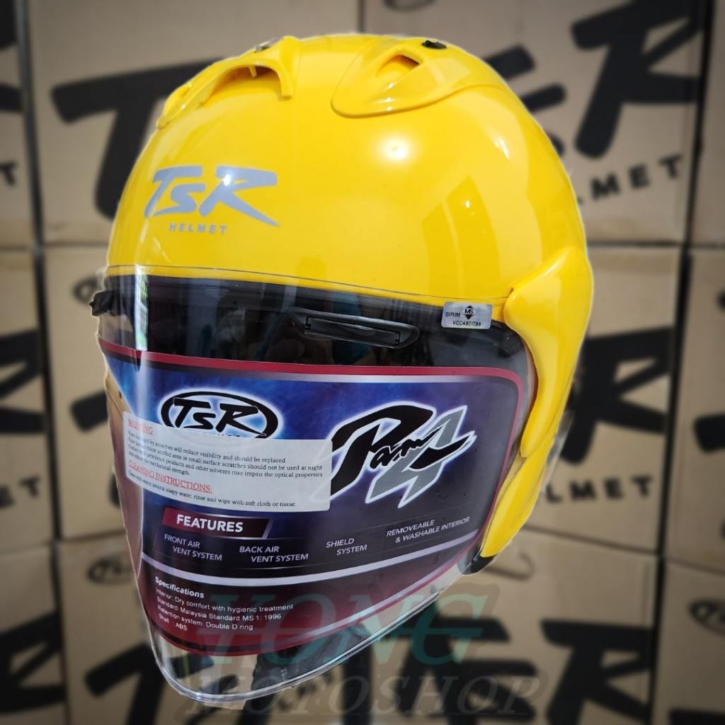 Jual Helm TSR Ram 4 Kuning Yamaha Yellow Original Half Face TSR Helmet ...