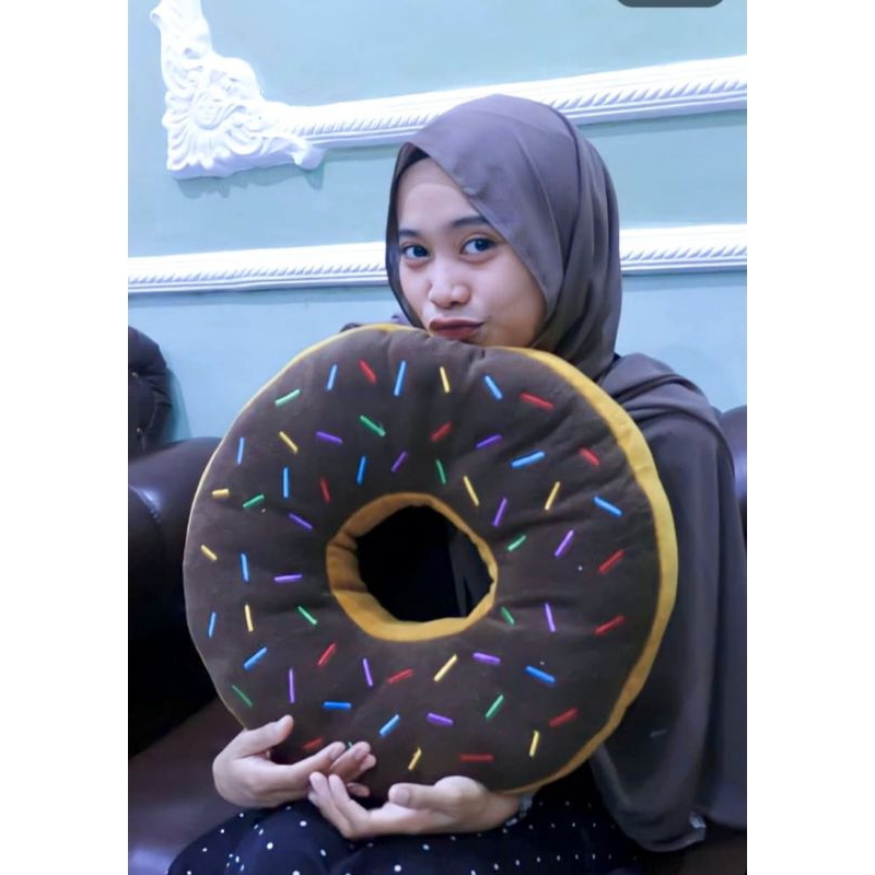 Jual Bantal donat lucu termurah 40cm, sandaran duduk kursi kantor ...