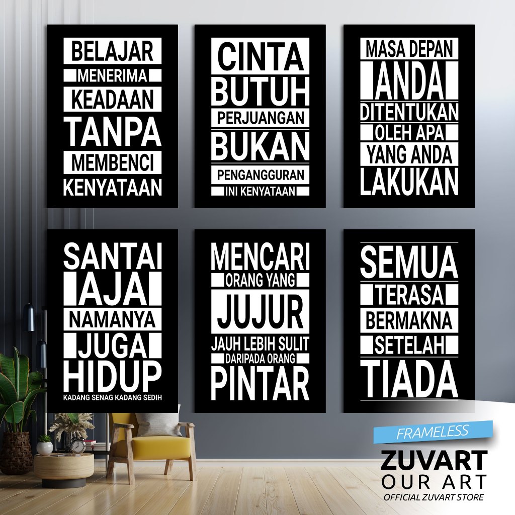 Jual POSTER MOTIVASI - HIASAN DINDING KATA-KATA MOTIVASI - WALL DECOR ...