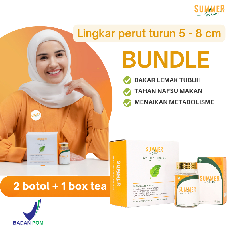 Jual [Turun 3 - 5 kg] 2 Botol Summer Slim + Teh Detoks - Obat Diet ...