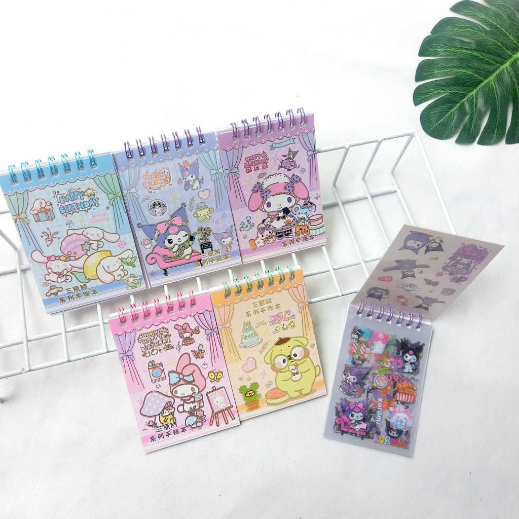 Jual Stiker Buku Mini Sticker Note Karakter Kartun Lucu Model Buku Set ...
