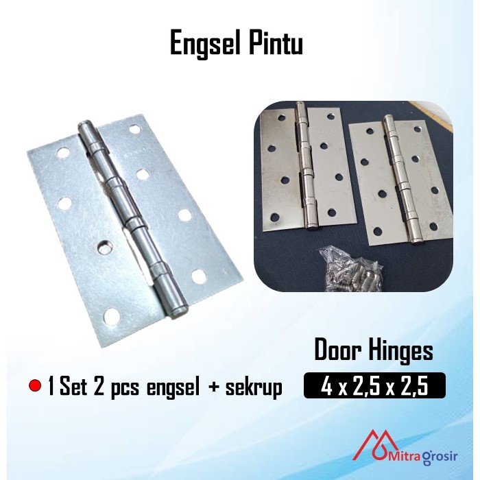 Jual Engsel Pintu Jendela Rumah 4 Inch / Engsel Plat Besi Tipis Pintu ...