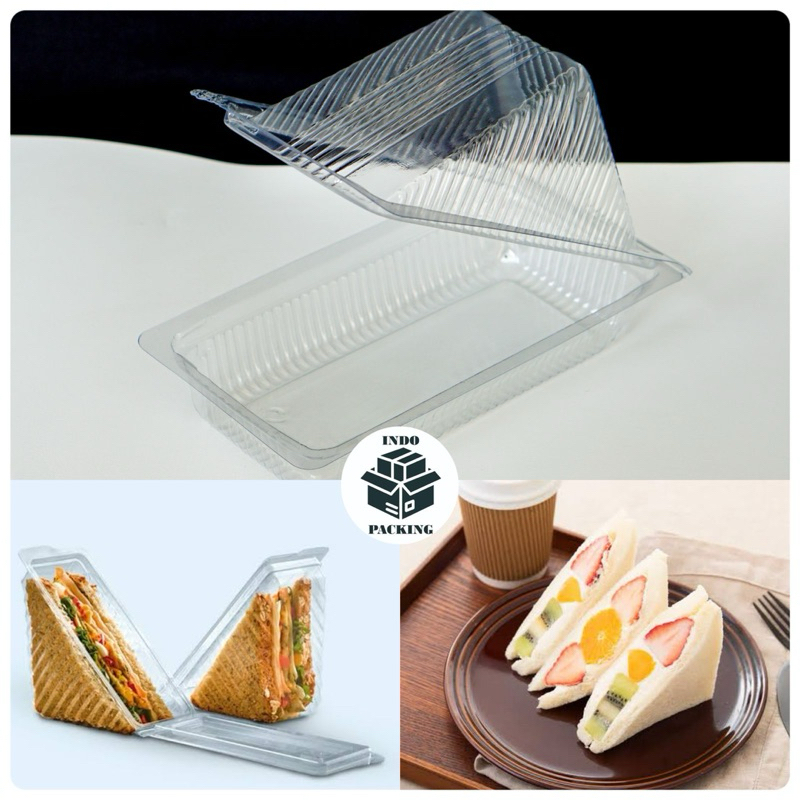 Jual (isi 50) Mika Sandwich Segitiga / Tray Roti Tawar / Plastik ...