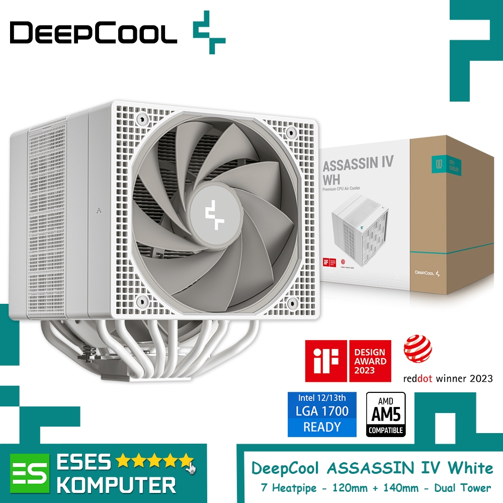 Jual DeepCool ASSASSIN IV WHITE | Twin Tower AIR CPU Cooler HSF Intel ...