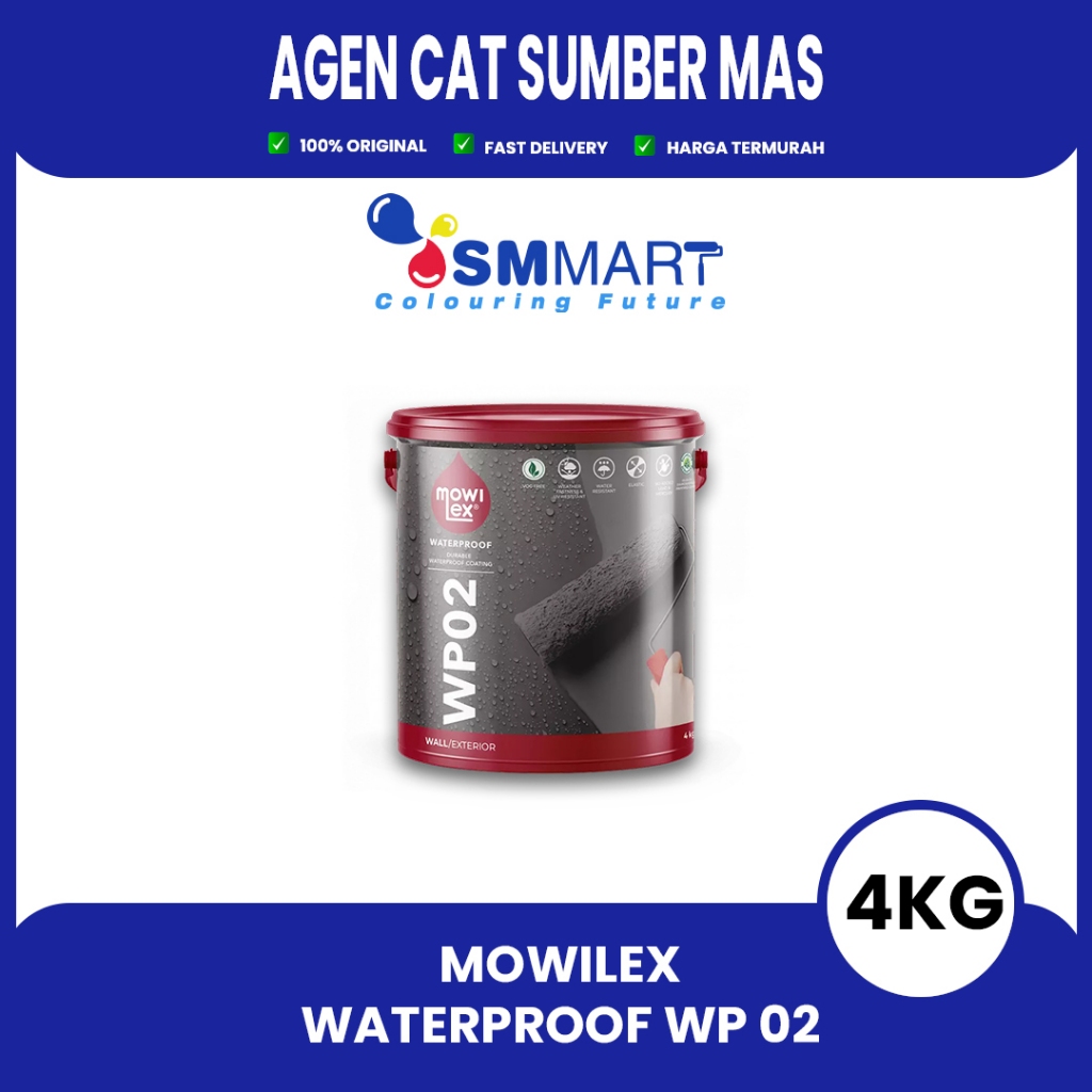 Jual CAT WATERPROOFING MOWILEX ANTI BOCOR MOWILEX WP 02 WARNA PUTIH 20 ...