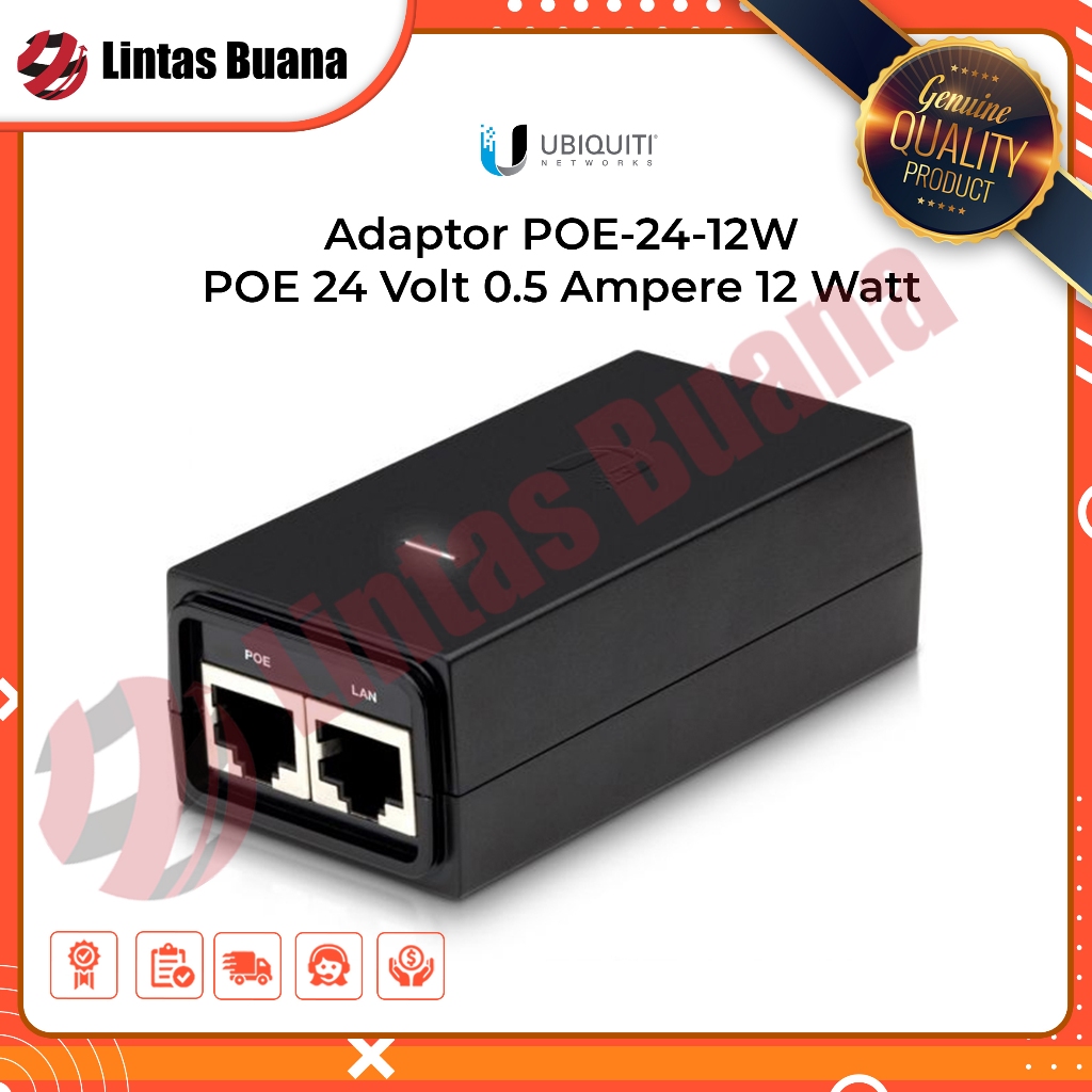 Jual UBNT Poe Adaptor 24 Volt 0.5 Amp 12 Watt / POE-24-12W | Shopee ...
