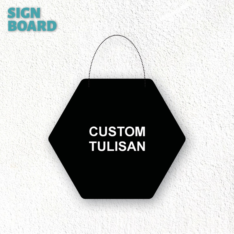 Jual Sign Custom Tulisan Signage Board Acrylic Papan Gantung Label ...