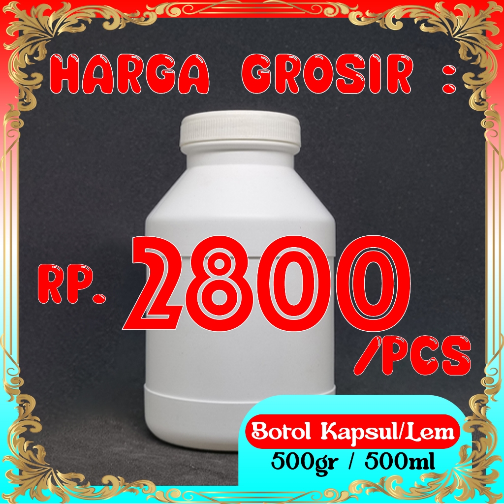 Jual Botol Kapsul 500 gr / 500ml | Shopee Indonesia