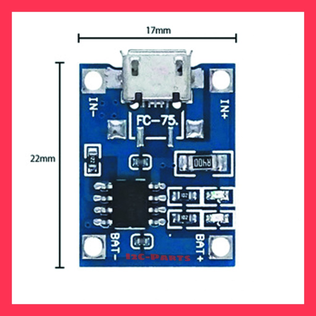 Jual TP4056 1A 5V to Lithium Battery Charging Modul Cas Baterai USB ...
