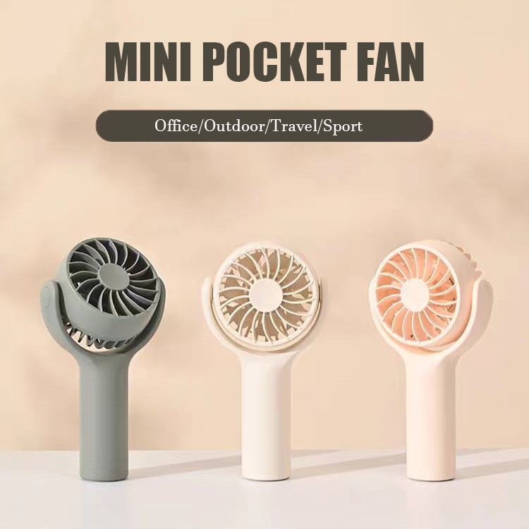 Jual Mini Pocket Fan Kipas Angin Portable 1200mAh Rechargeable Rotasi ...