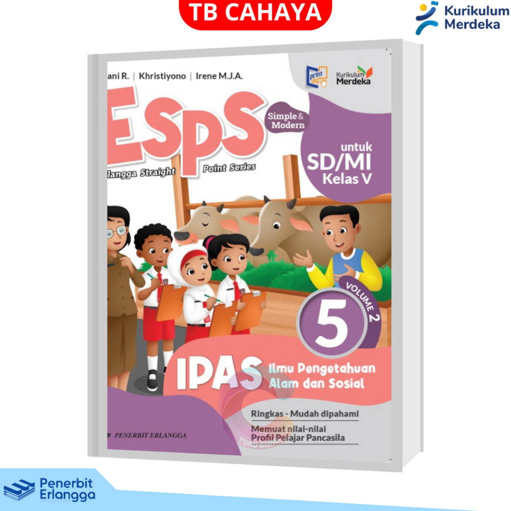 Jual BUKU ESPS IPAS KELAS 1 2 3 4 5 6 vol 1 / VOL 2 SD KURIKULUM MERDEKA ERLANGGA - ILMU ...