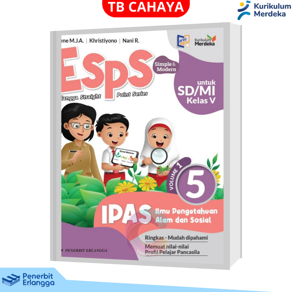 Jual BUKU ESPS IPAS KELAS 1 2 3 4 5 6 vol 1 / VOL 2 SD KURIKULUM MERDEKA ERLANGGA - ILMU ...