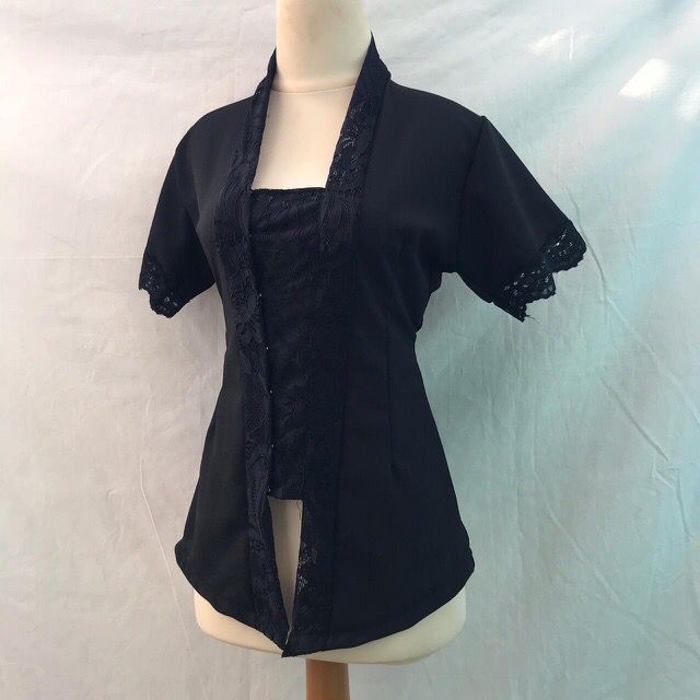 Jual Kebaya Bali model kutubaru lengan pendek moscref mix brokat ...