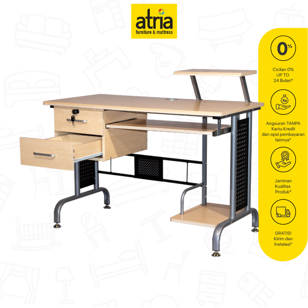 Jual Atria Meja Komputer Atria Andrea Office Desk | Shopee Indonesia