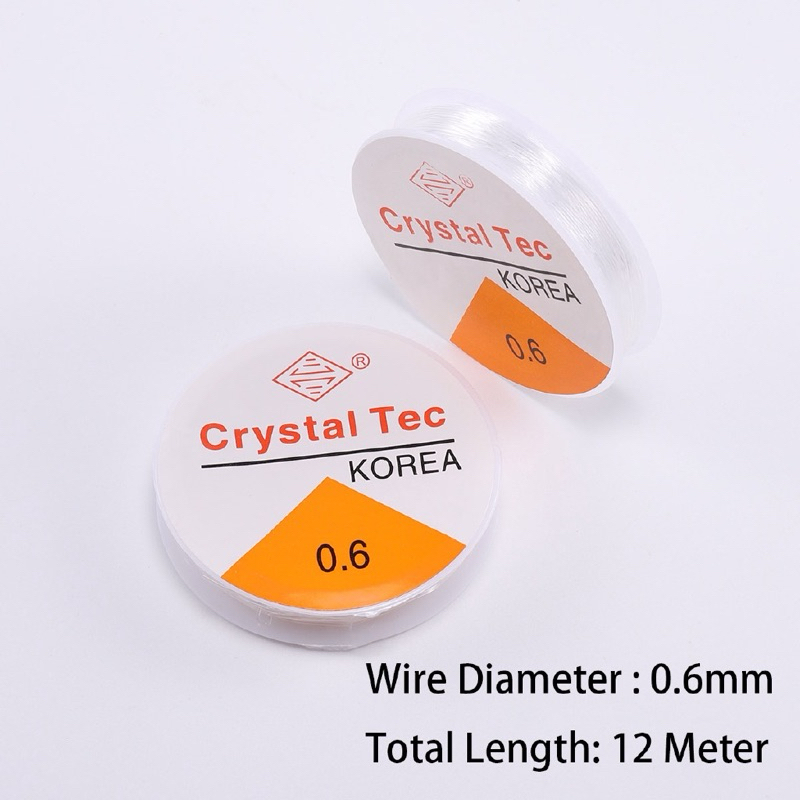 Jual Benang Senar Elastis (pembelian 10pc + 1pc) || Senar Crystal Tec || bahan Craft Senar ...