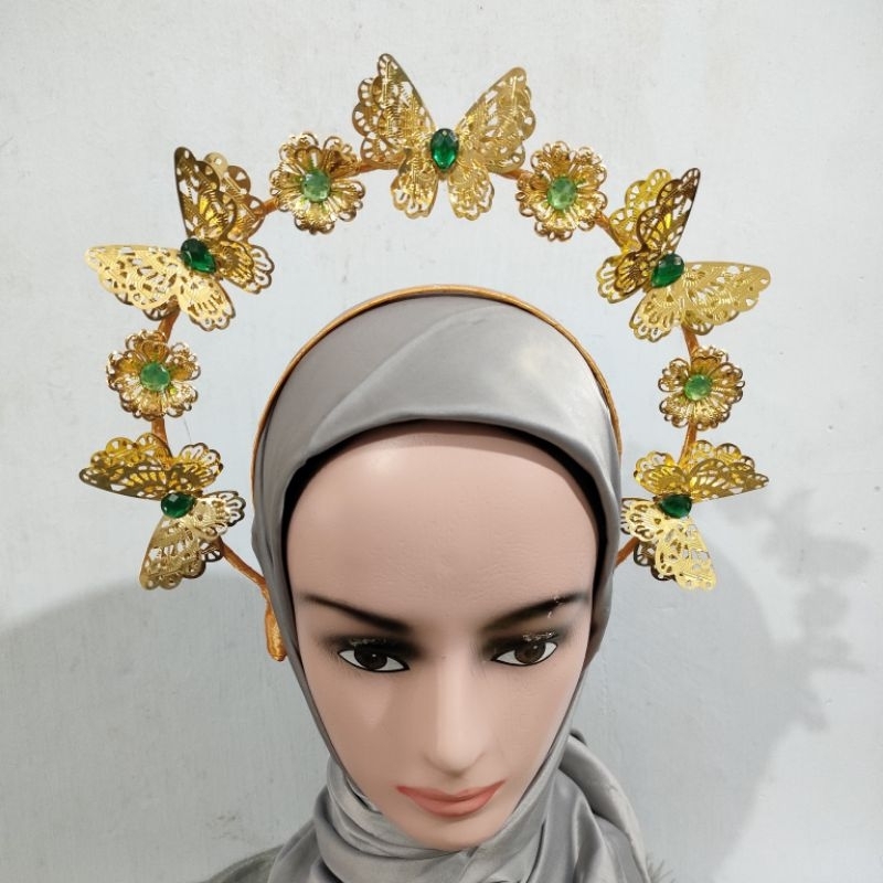 Jual ( kupu-kupu) Bando unik Bando fashion aksesori karnaval ( Hijau ...