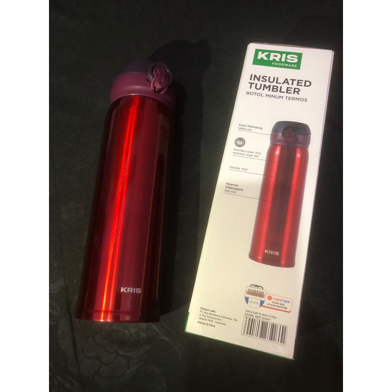 Jual Kris Thermal Vacuum Flask Blue 500ml Botol Minum Panas Dingin ...